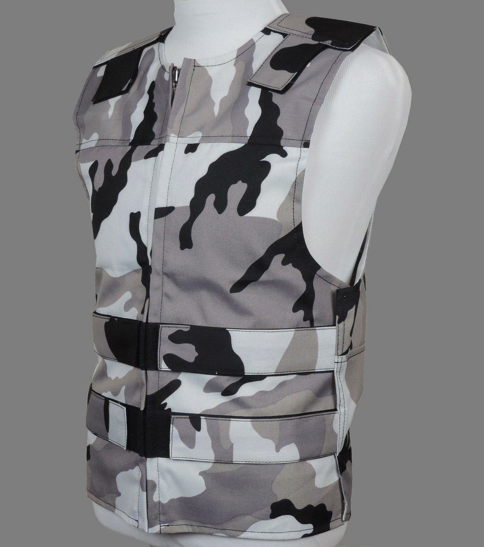 SNOW CAMO Cordura Bulletproof Style Motorcycle Vest | Etsy