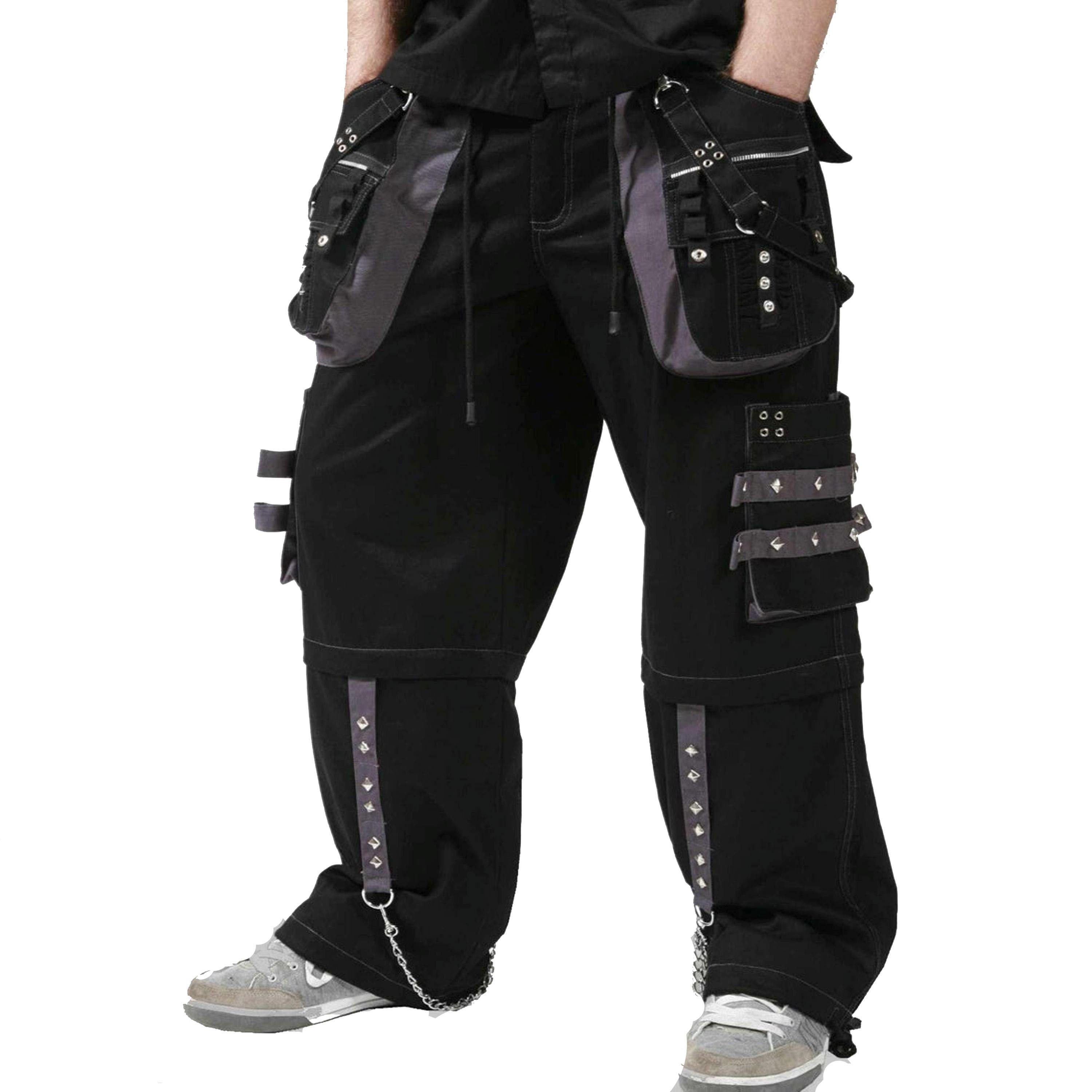 Men Dead Threads Black Trousers Gothic Cotton Studs Metal Punk | Etsy