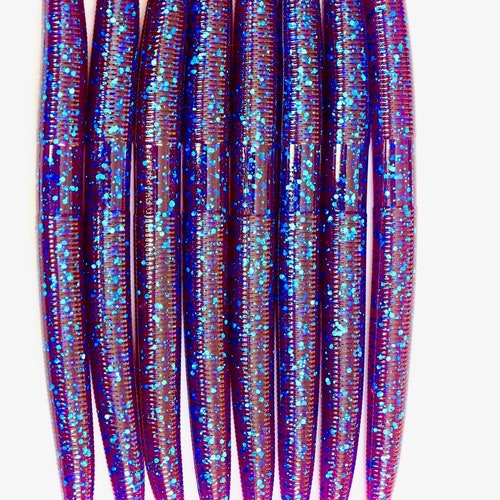 7.5 Junebug Ribbon Tail Worm Soft Plastic Bait Bass Fishing - Etsy