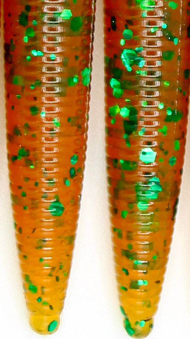 5 Gourd Green Stick Worm, Soft Plastic Bait - Etsy