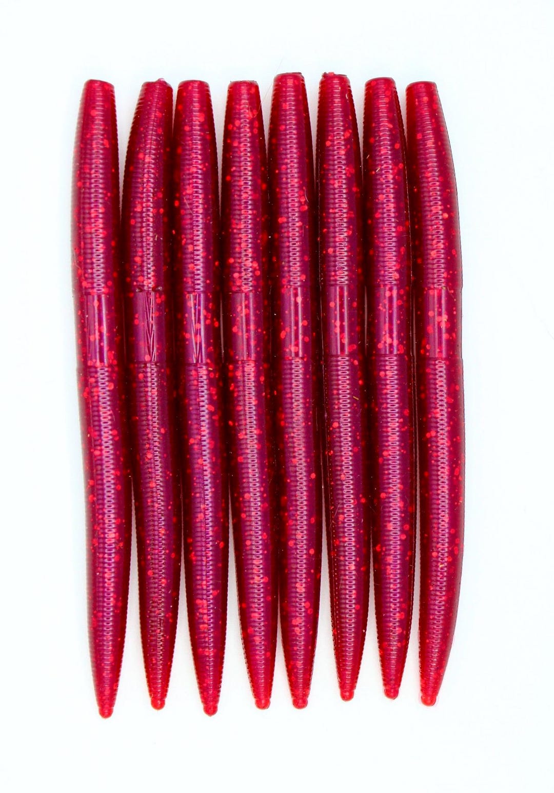5" Plum Red Stick Worm, 8 per Pack - Etsy