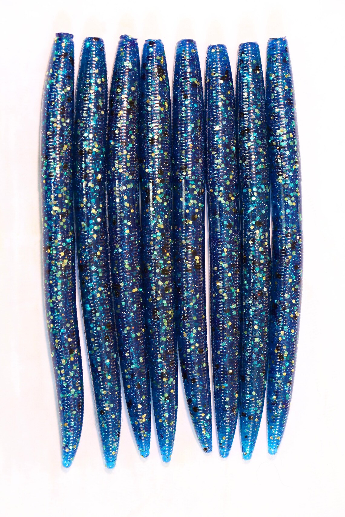 5 Backwater Blue Stick Worm Soft Plastic Bait Senko Style | Etsy