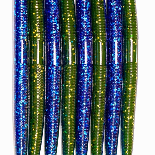 7.5 Junebug Ribbon Tail Worm Soft Plastic Bait Bass Fishing - Etsy