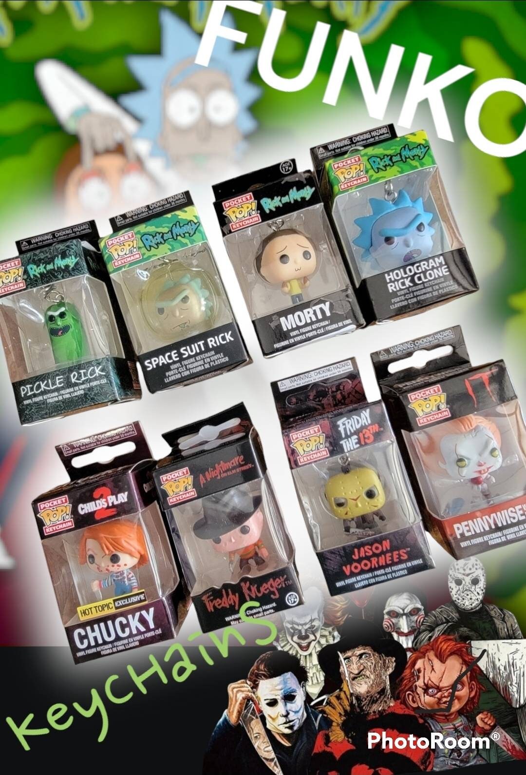 FUNKO POP Pocket Keychain POPS Novelty Horror Animated - Etsy