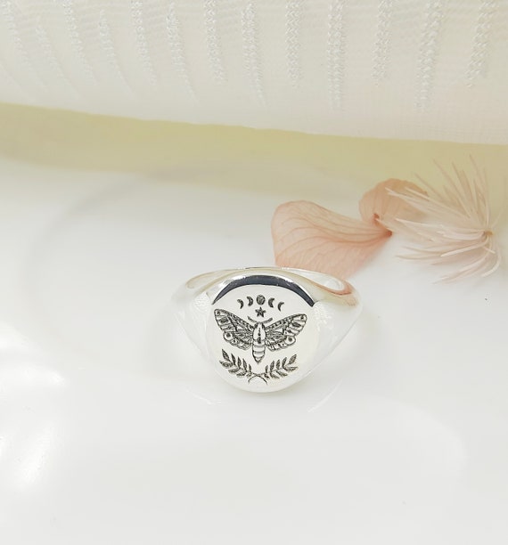 Silver Moth Ring Luna Moth Ring Death Head Moth Ring Bug - Etsy