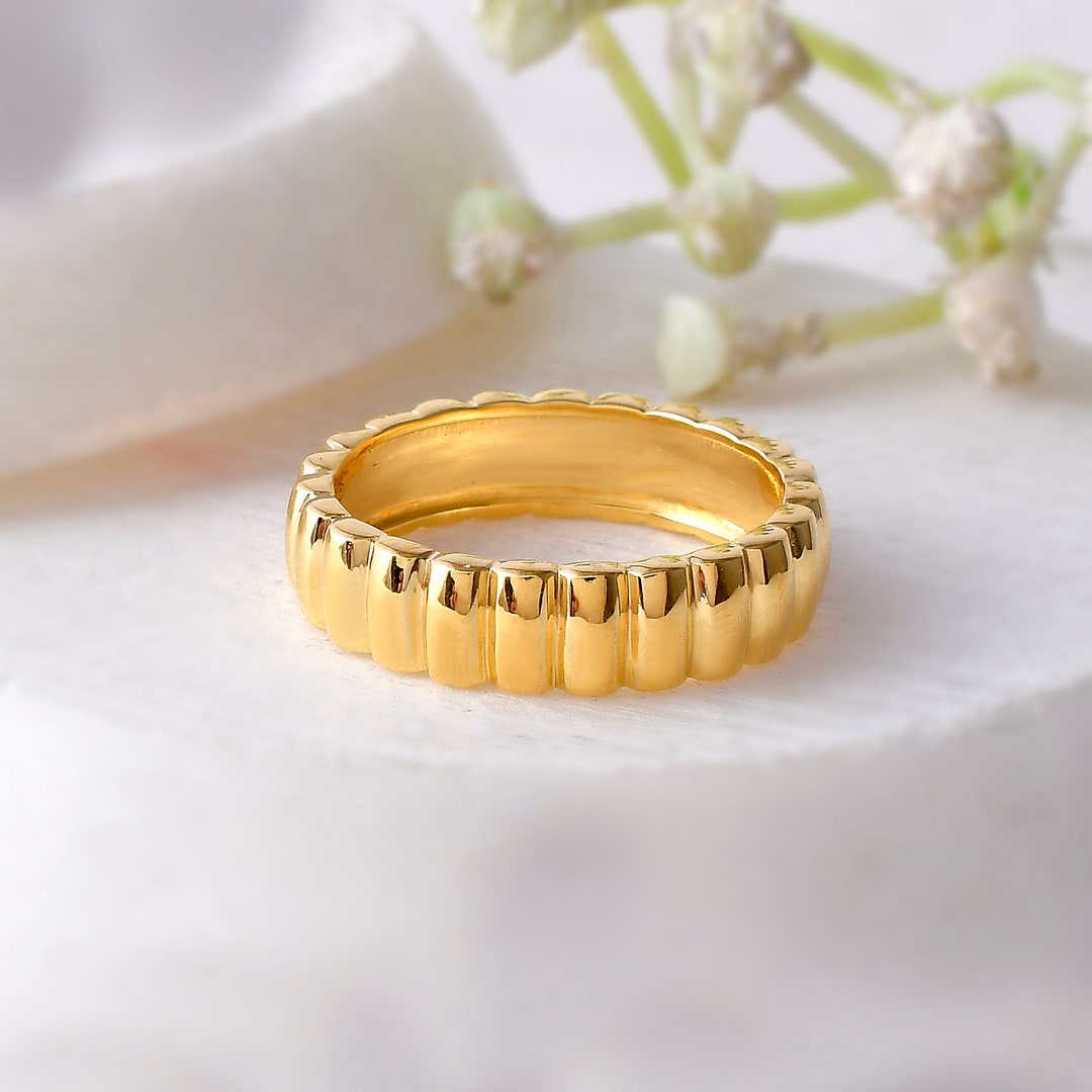 925 Solid Sterling Silver 6 MM Fluffy Band, Fluffy Ring, Minimal ...