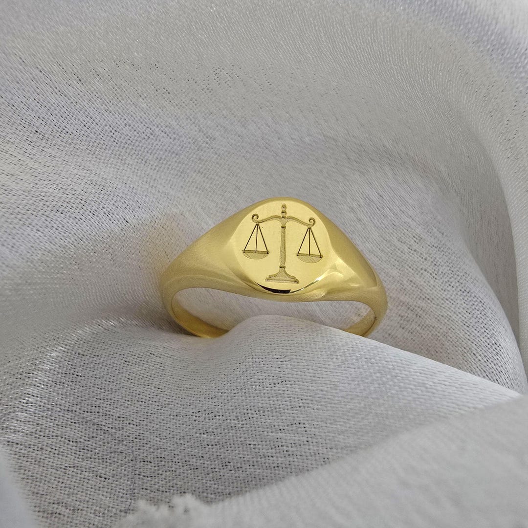 Libra Scale Ring, Libra Zodiac Ring, Scales of Justice Ring, Balance ...
