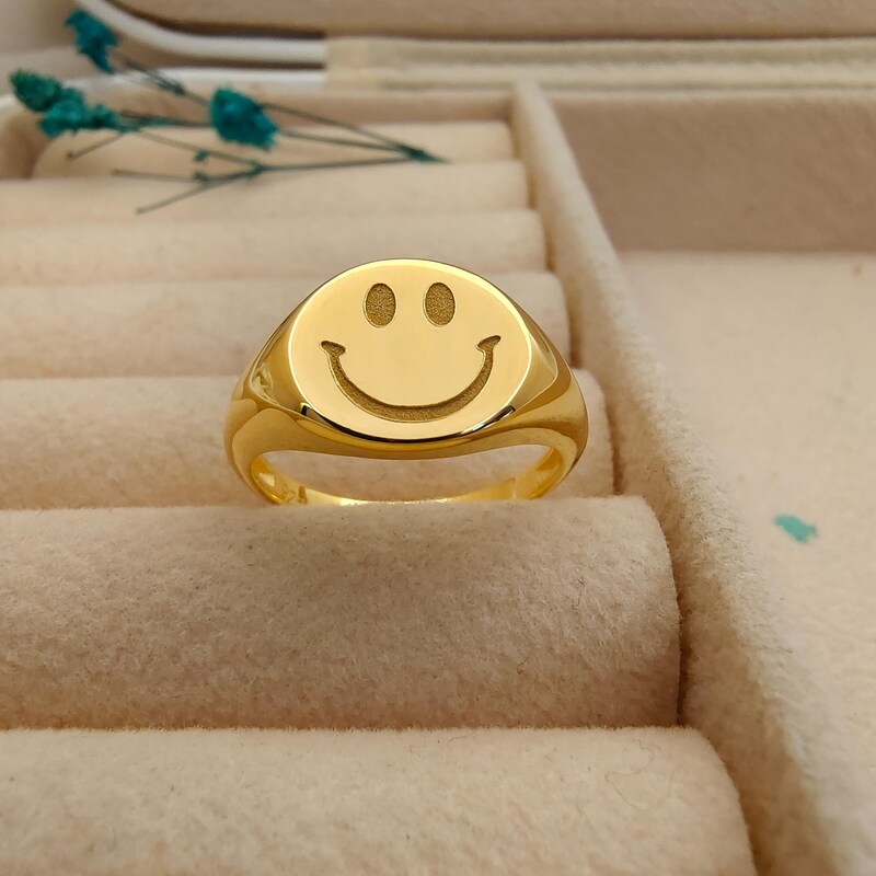 Smiley Ring - Etsy