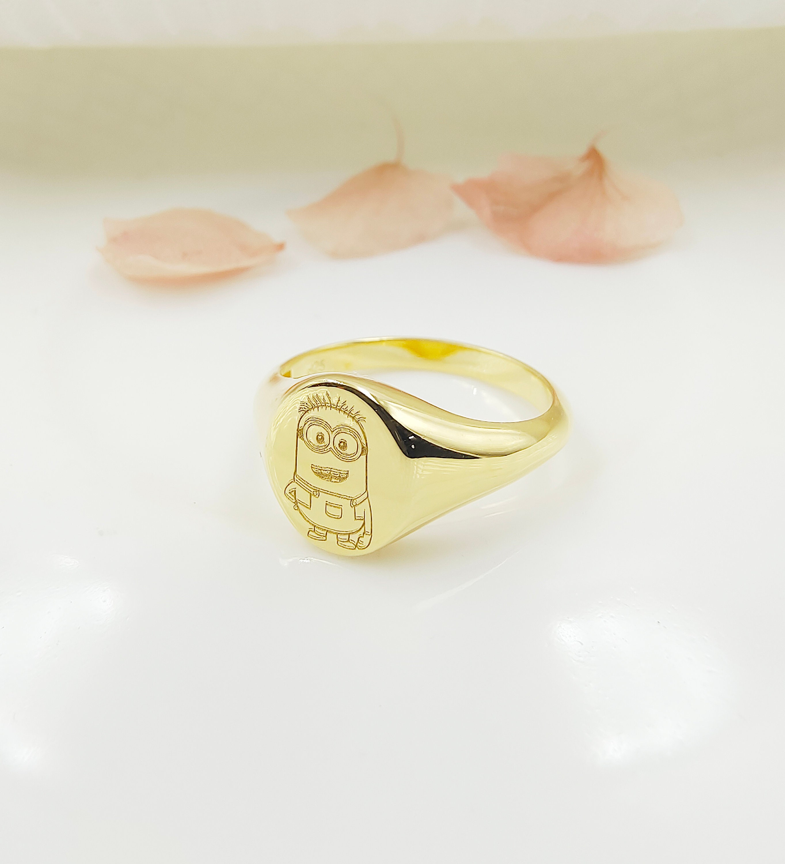 Minion Ring 925 Sterling Silver Minions Ring Despicable Me - Etsy