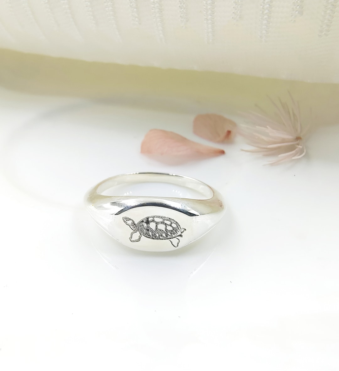 Tortoise Ring Sterling Silver Turtle Ring Beach Ring Ocean - Etsy
