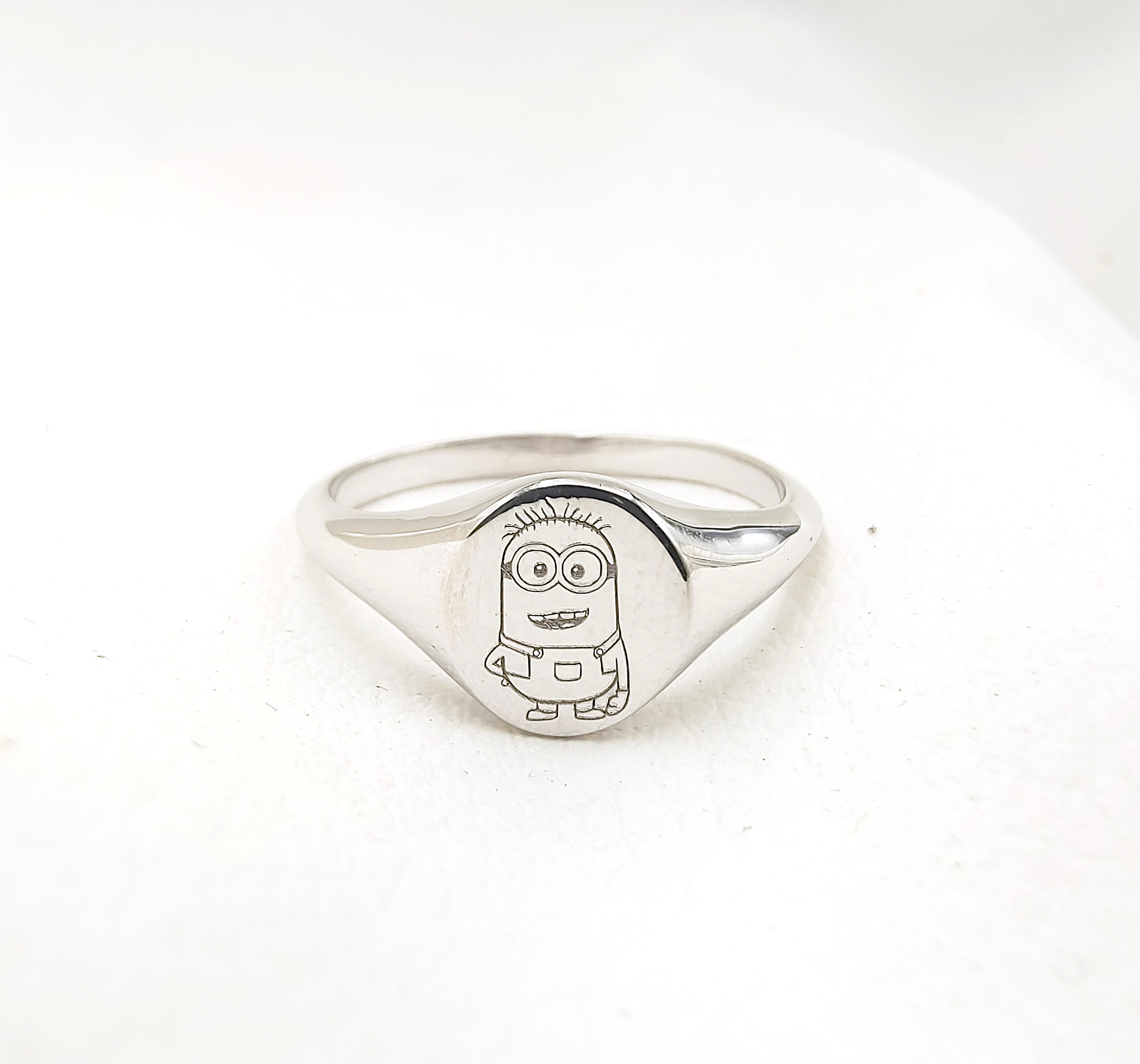 Minion Ring 925 Sterling Silver Minions Ring Despicable Me - Etsy