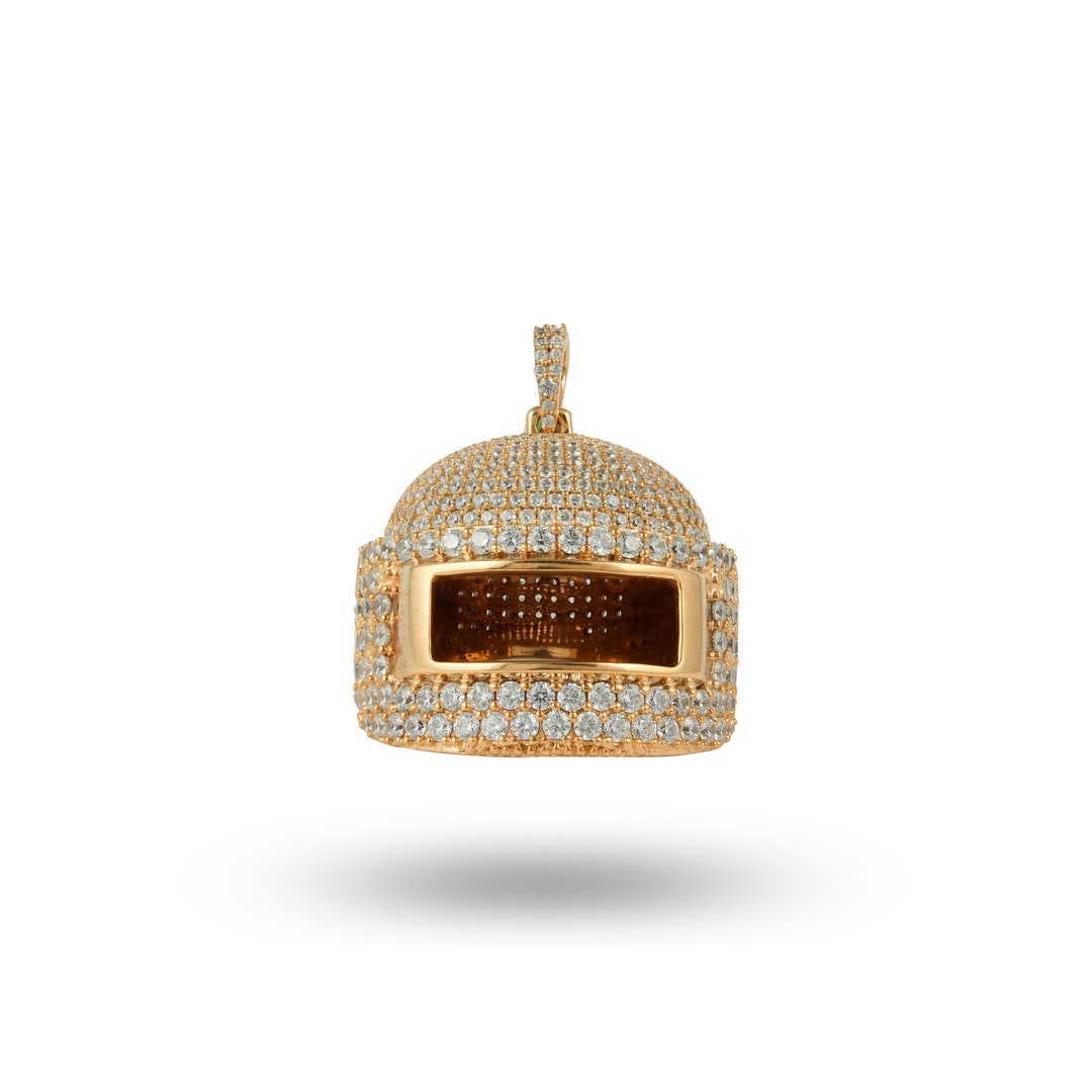 PUBG Helmet Pendant,iced Out 925 Sterling Silver Pendant,pubg Level 3 ...