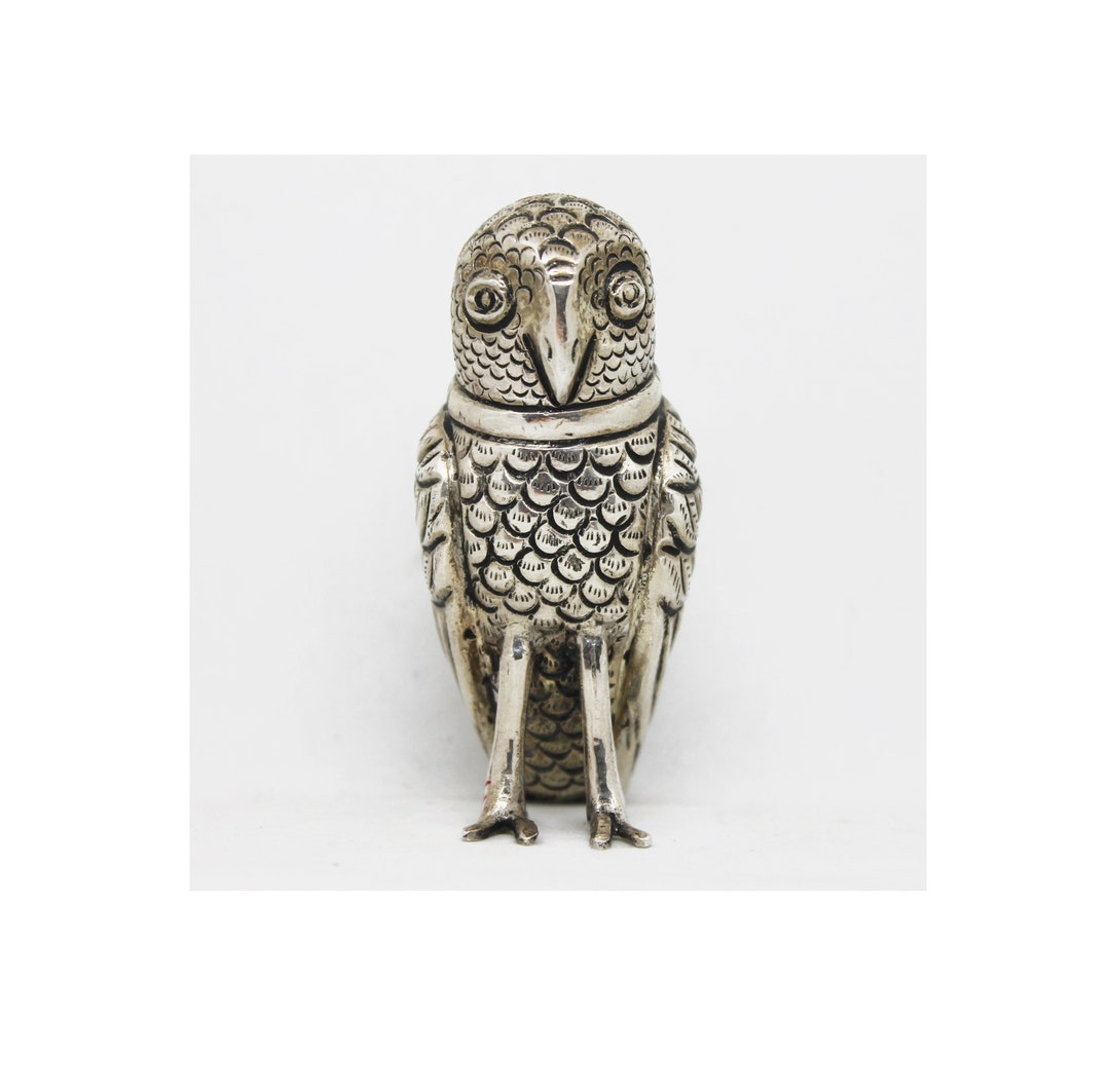 Pure Silver Owl Statue,rare Statue,animal Statue,owl Statue,home Decor ...