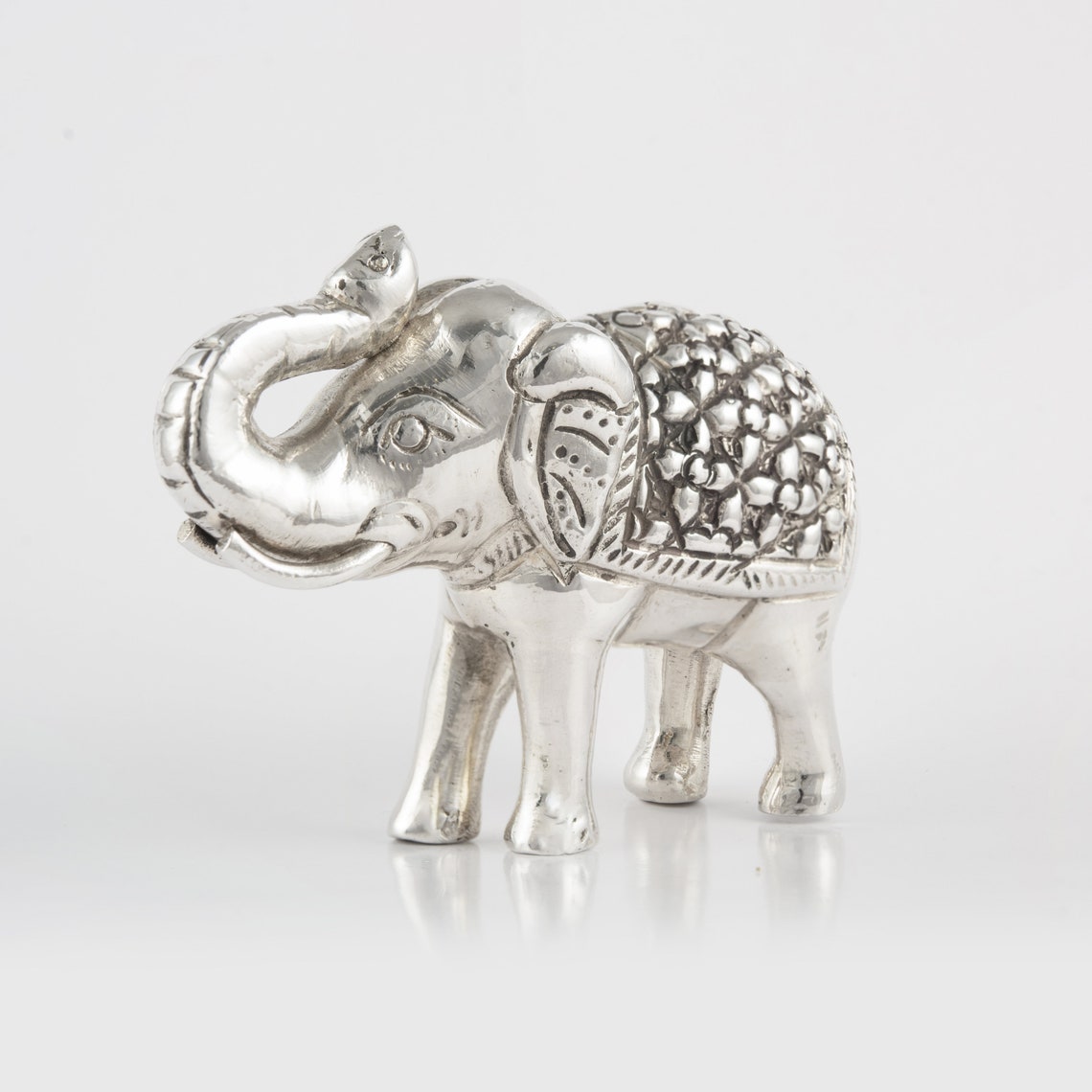 Solid Silver Elephant Statue Elephant Statue Decor Elephant - Etsy