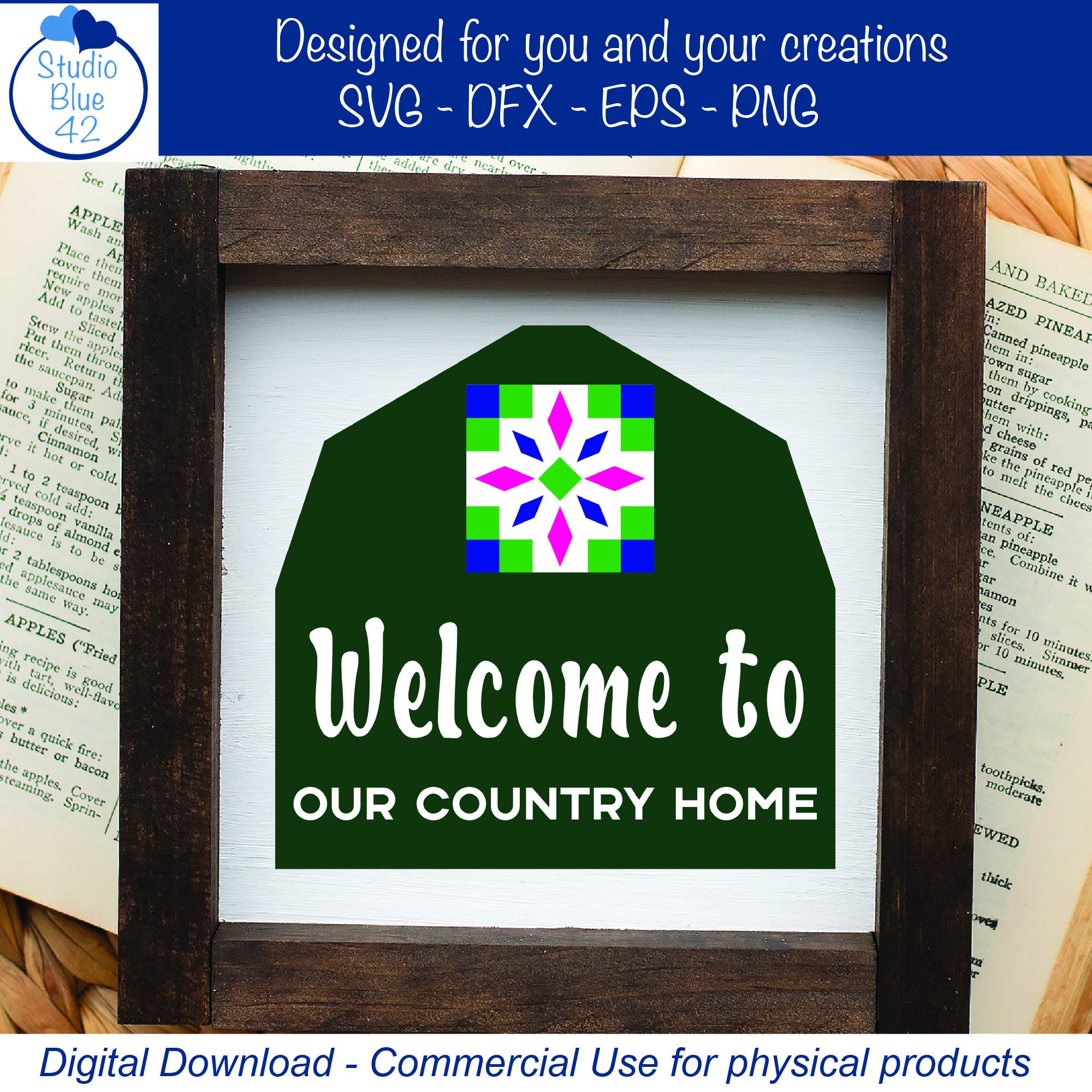 Barn Quilt Welcome SVG Barn Quilt SVG Country Home SVG Quilt Square Svg ...