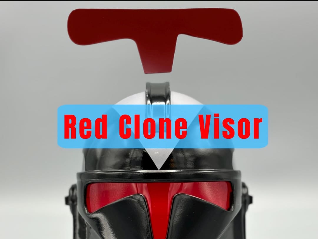 Star Wars Red Visor for Clone Trooper Helmet Black Tinted Visor and ...