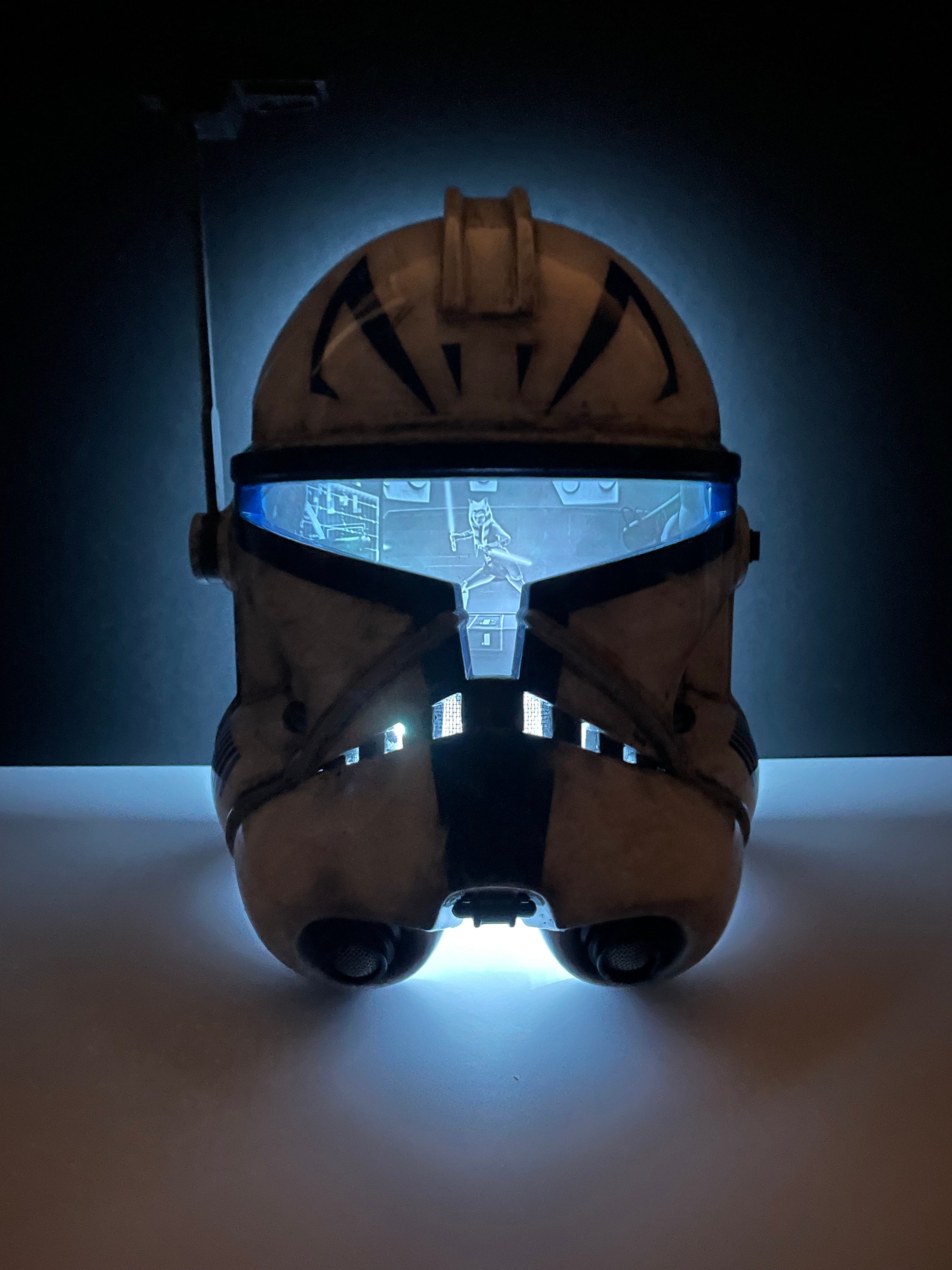 Captain Rex Phase 2 LED Wall Art Helmet Theartdartshop - Etsy