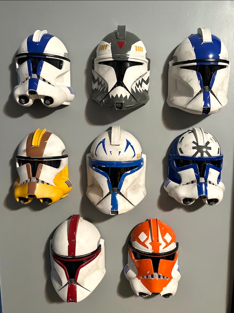 Clone Trooper Helmet LED Wall Art From Star Wars the Clone Wars ...