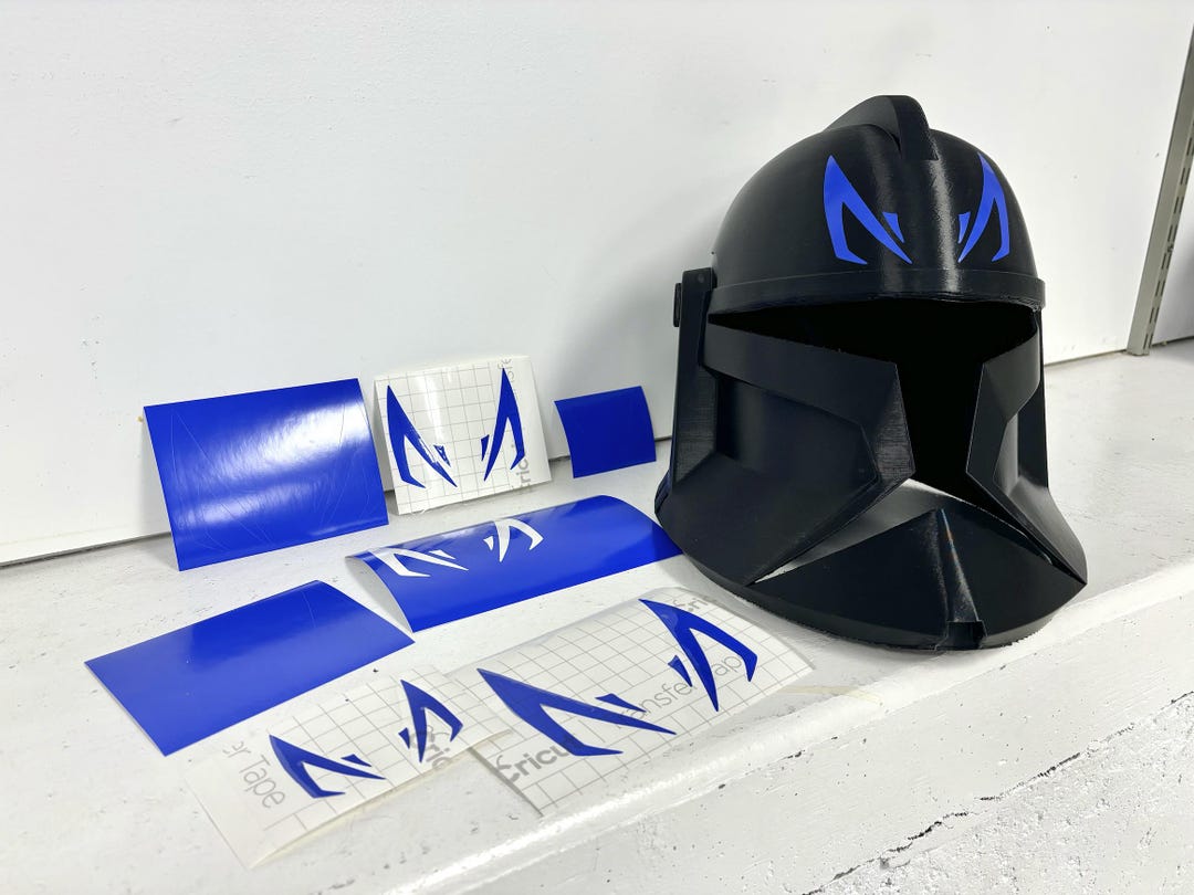 Captain Rex Helmet Marking Decal and Stencil - Jaig Eyes - Star Wars ...