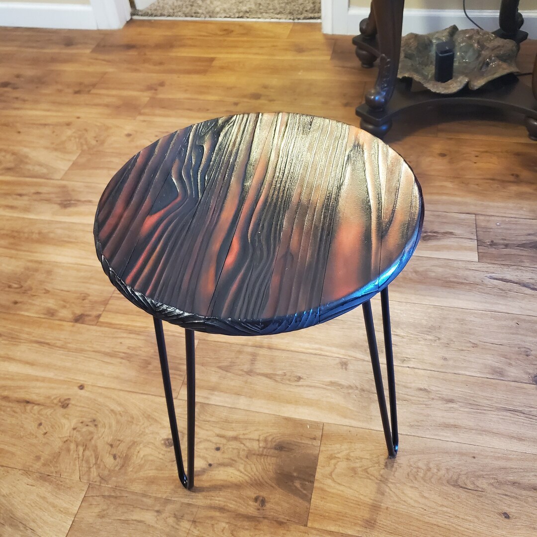 Soldhandmade Shou Sugi Ban Accent Tables - Etsy