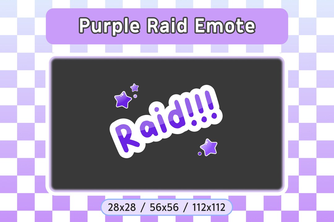 Twitch Emote | Raid | Purple Stars | Streamer Discord Chat - Etsy