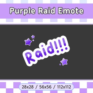 Twitch Emote | Raid | Purple Stars | Streamer Discord Chat - Etsy
