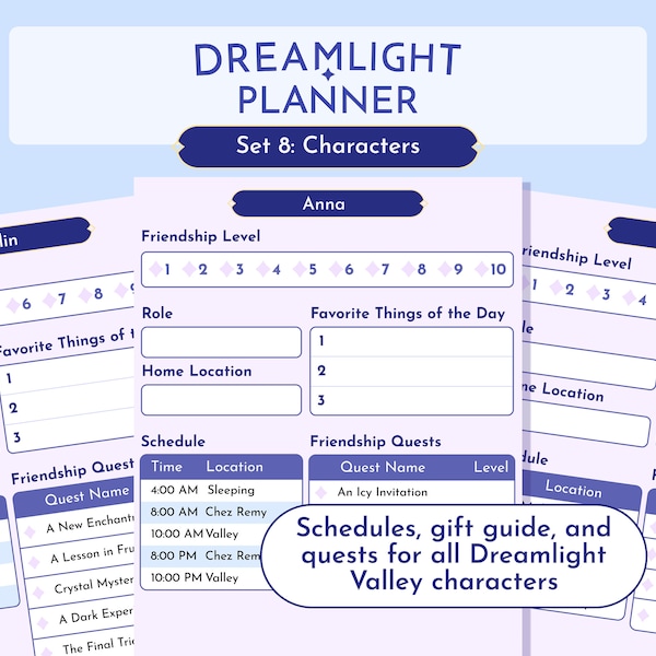 Dreamlight Valley Planner - Etsy