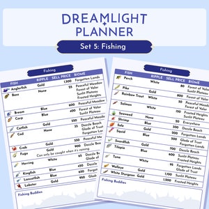 Dreamlight Valley Planner Sets 1-5 Guide Tracker Base Game Only ...