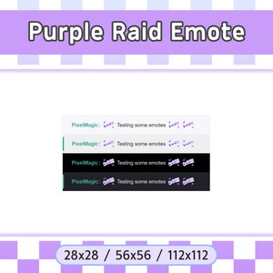 Twitch Emote | Raid | Purple Stars | Streamer Discord Chat - Etsy