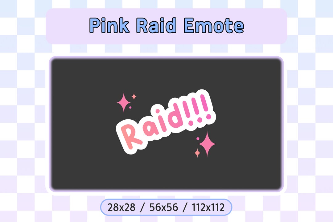 Twitch Emote | Raid | Pink | Streamer Discord Chat - Etsy Canada