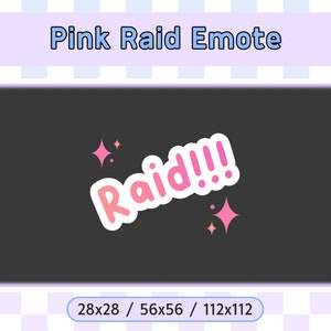 Twitch Emote | Raid | Pink | Streamer Discord Chat - Etsy Canada