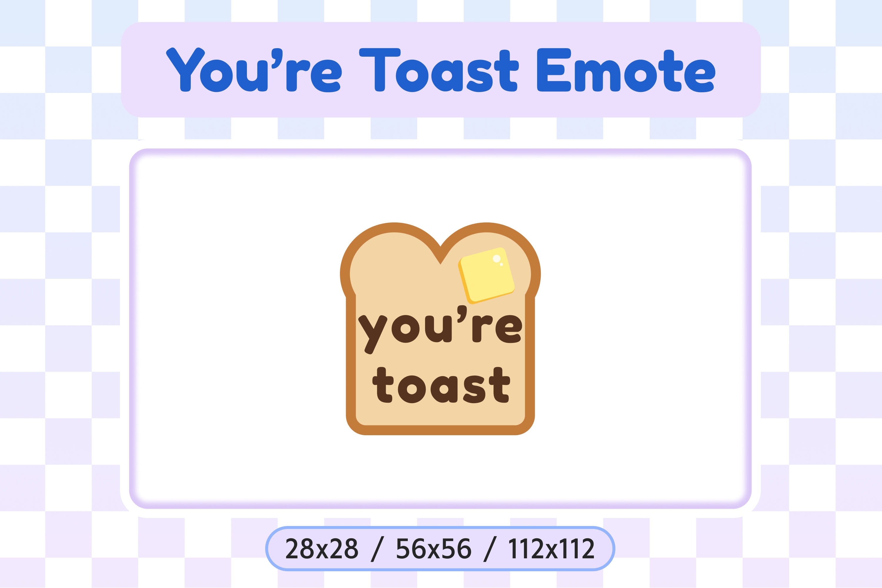 Twitch Emote You're Toast Streamer Discord Chat - Etsy