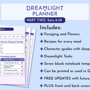 Dreamlight Valley Planner - Sets 6-10 Guide Tracker | Base Game Only ...