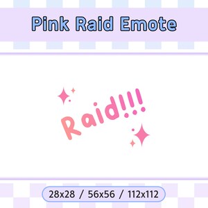 Twitch Emote | Raid | Pink | Streamer Discord Chat - Etsy Canada