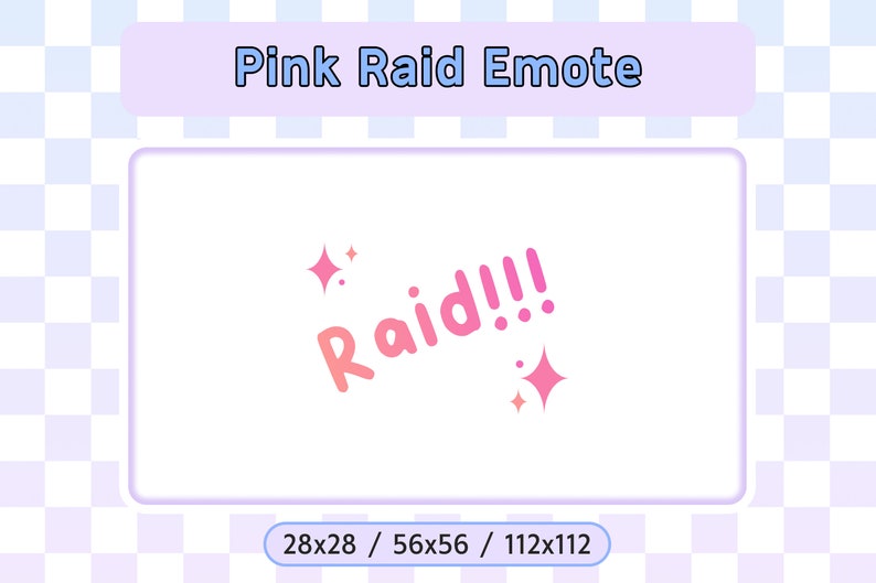 Twitch Emote | Raid | Pink | Streamer Discord Chat - Etsy Canada