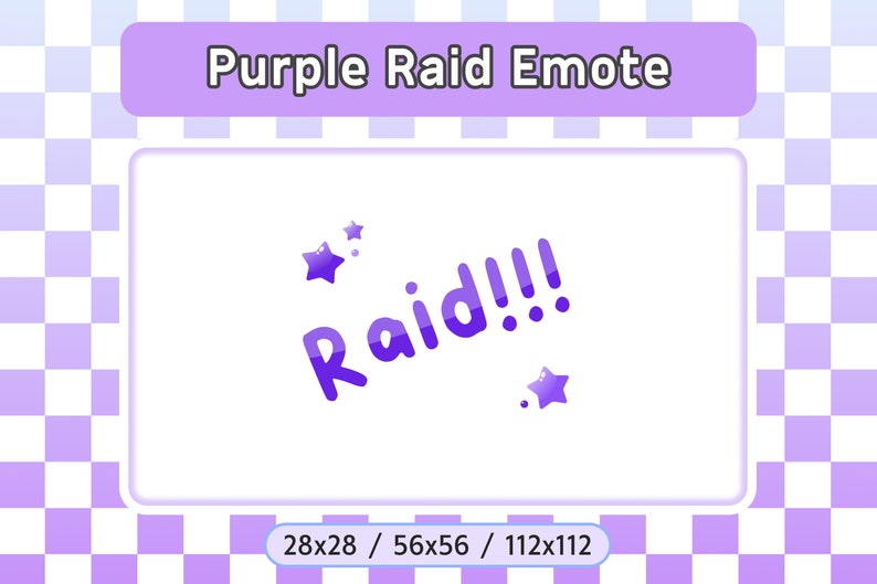 Twitch Emote | Raid | Purple Stars | Streamer Discord Chat - Etsy