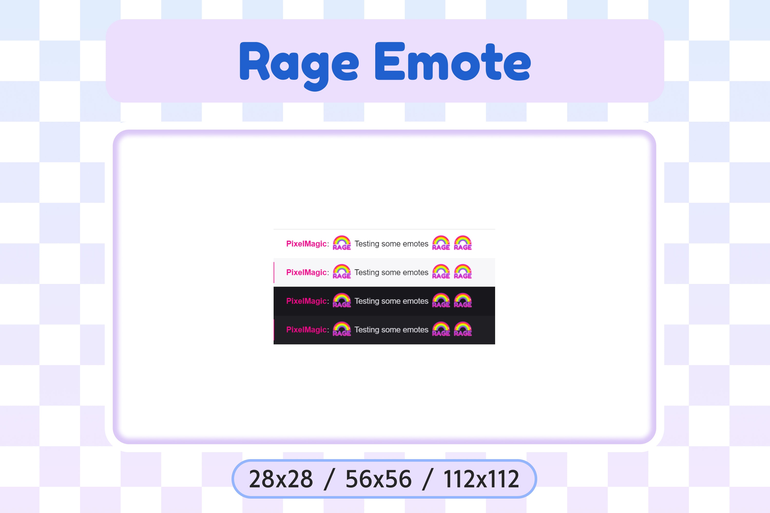 Twitch Emote Rage Rainbow Streamer Discord Chat - Etsy