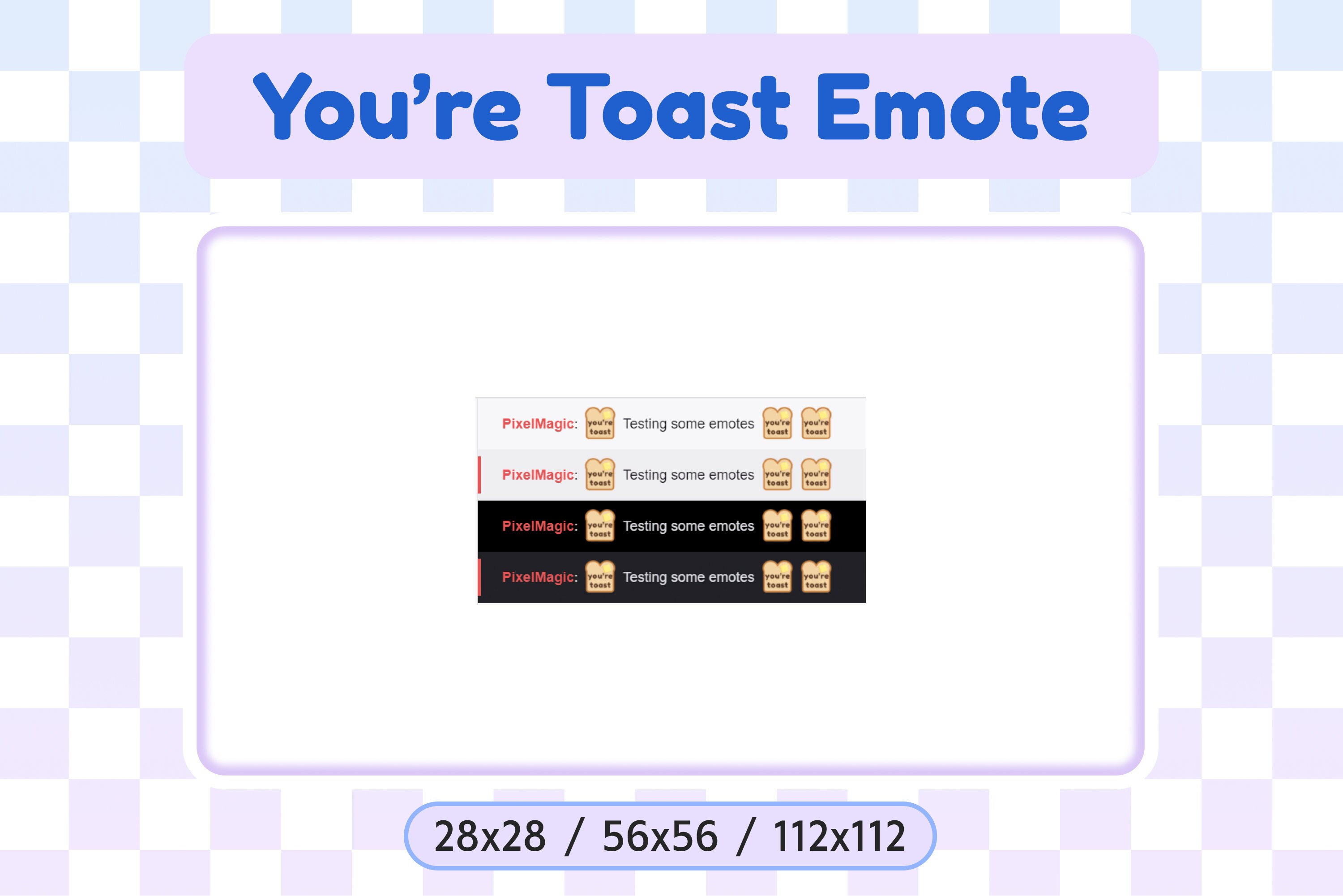 Twitch Emote You're Toast Streamer Discord Chat - Etsy