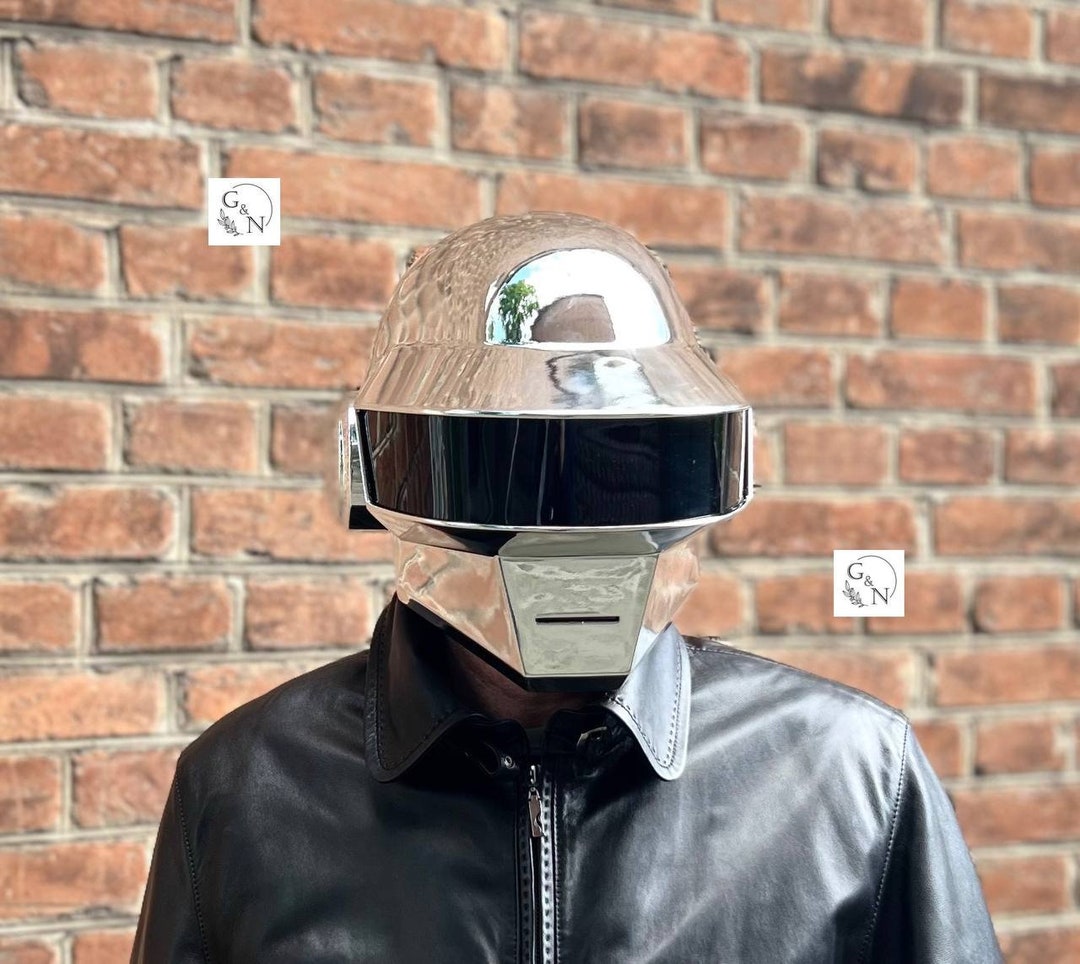 Chromed Silver Helmet Daft Punk Thomas, Helmet, Man Helmet, Helmet ...