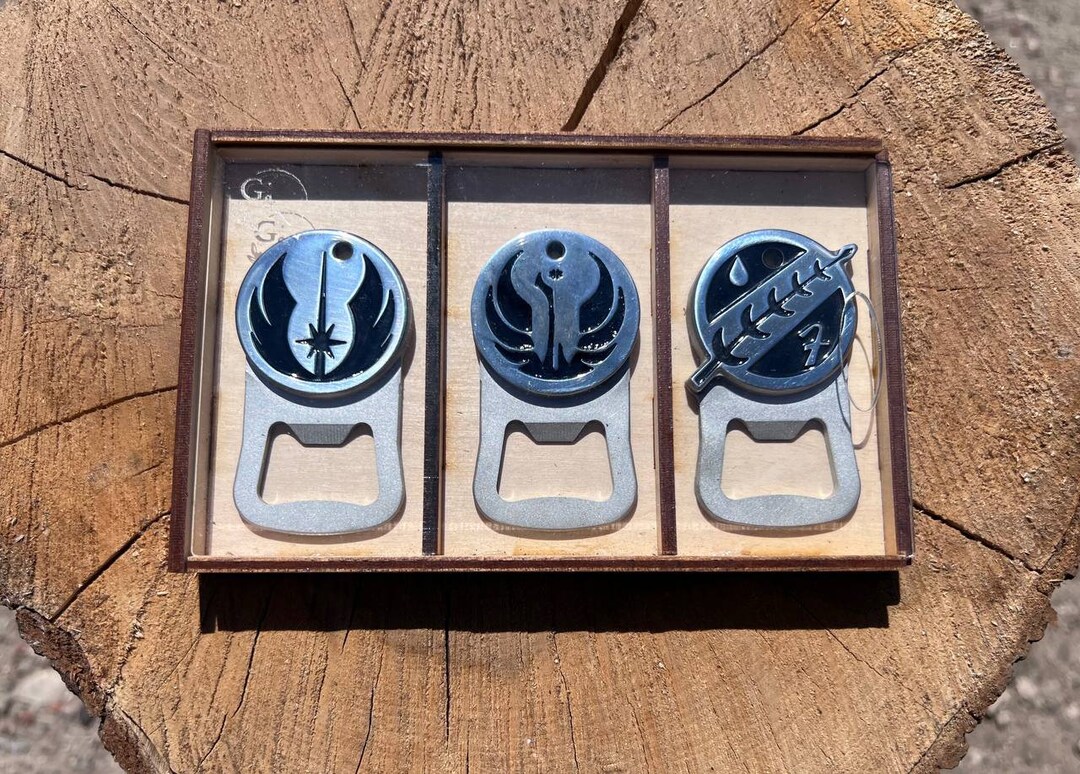 Star Wars Bottle Opener Set, Galactic Crests, Aluminum, Gift Box - Etsy