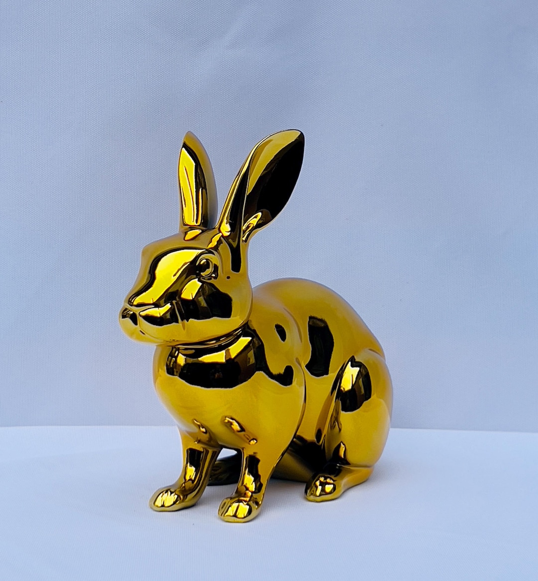 Rabbit, Rabbit Statue, Rabbit Figurine, Gold Statue, Figurine, Golden ...