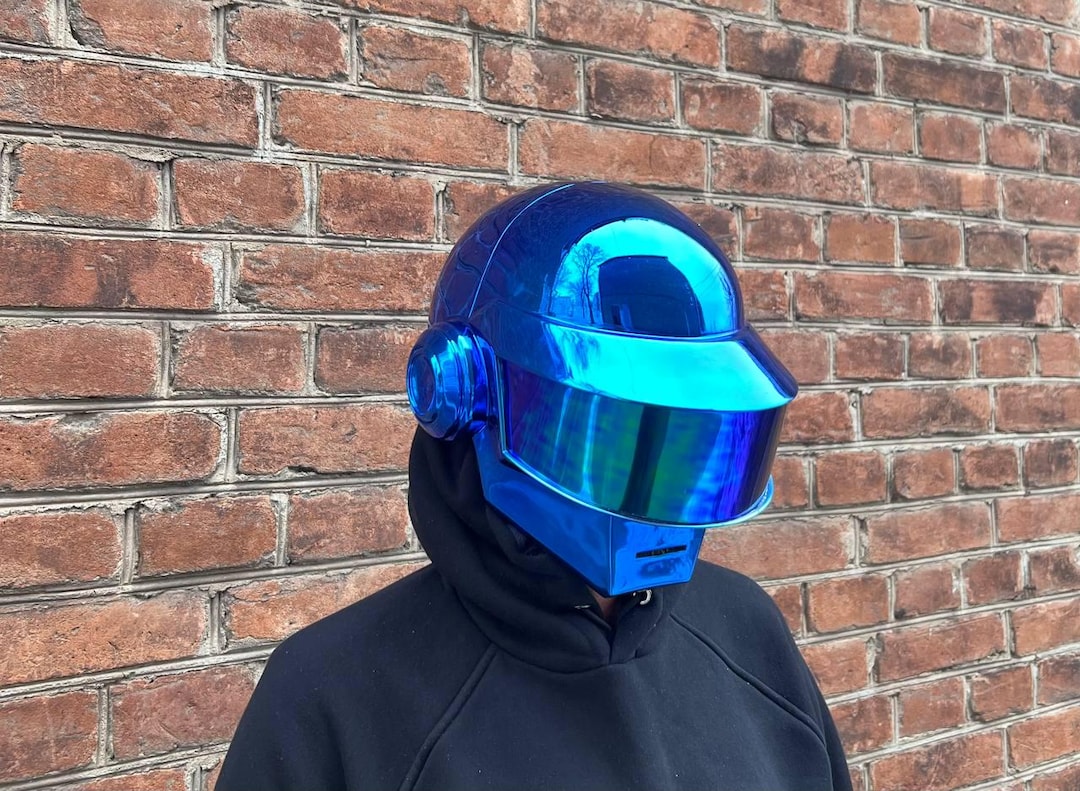 Daft Punk Thomas Helmet, Daft Punk Blue Chromed Helmet, Man Helmet ...