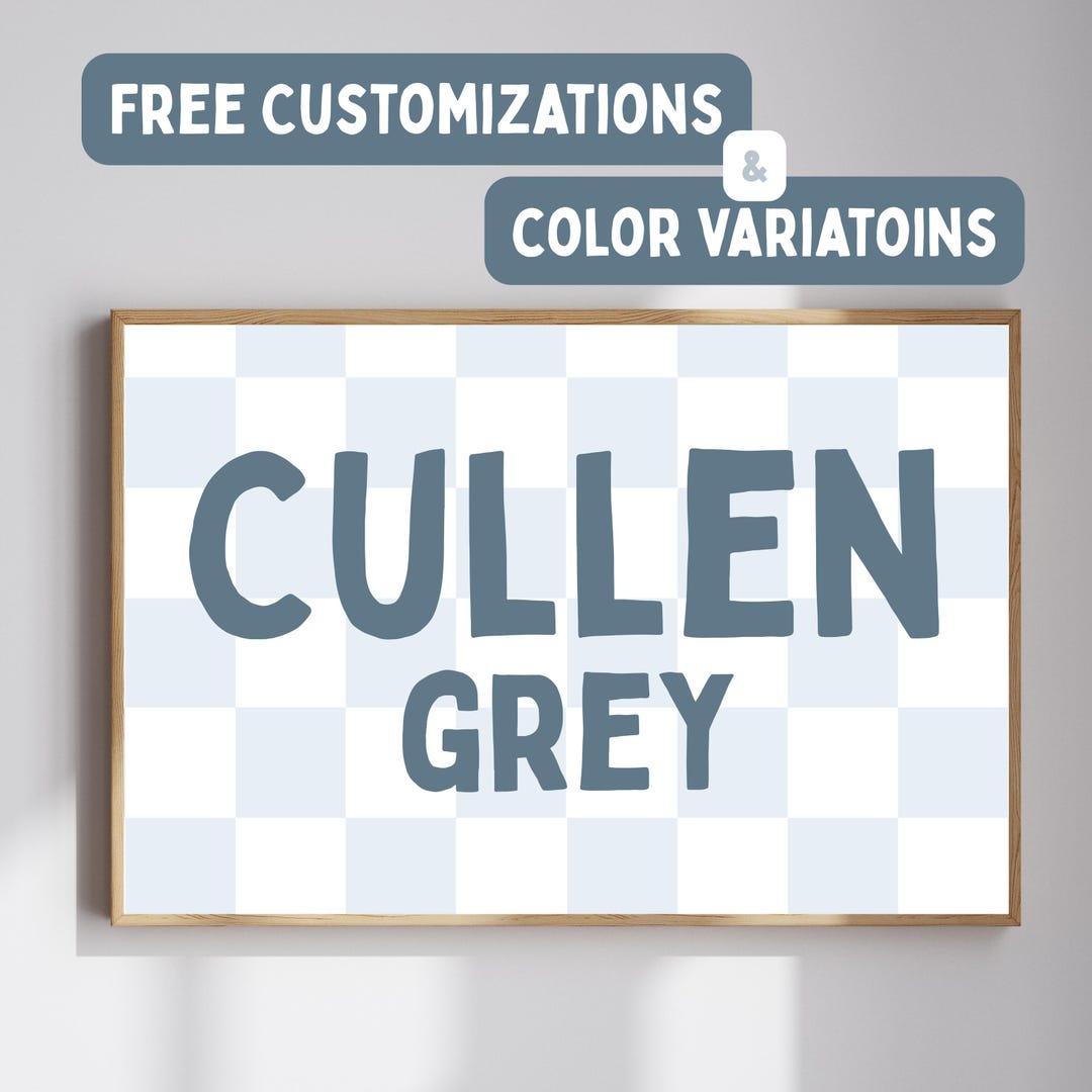 Custom Little Boy Name Nursery Decor Framed Name Art Digital Download ...
