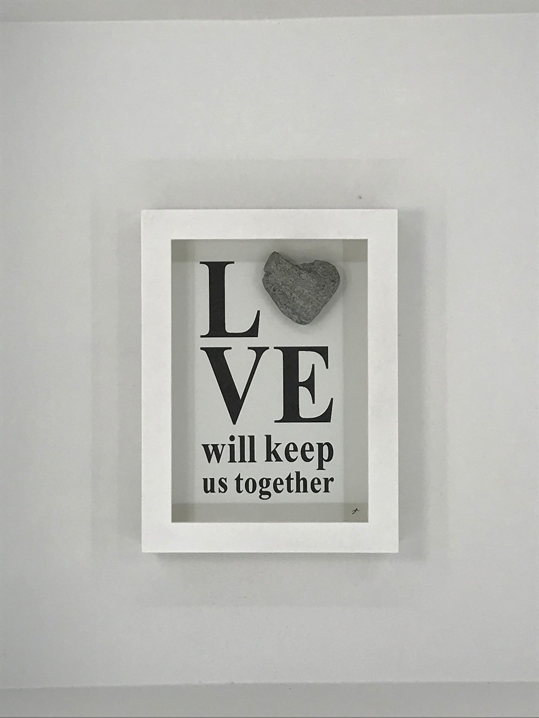 Heart Shaped Rocks Wall Art "our Love Rocks" - Etsy