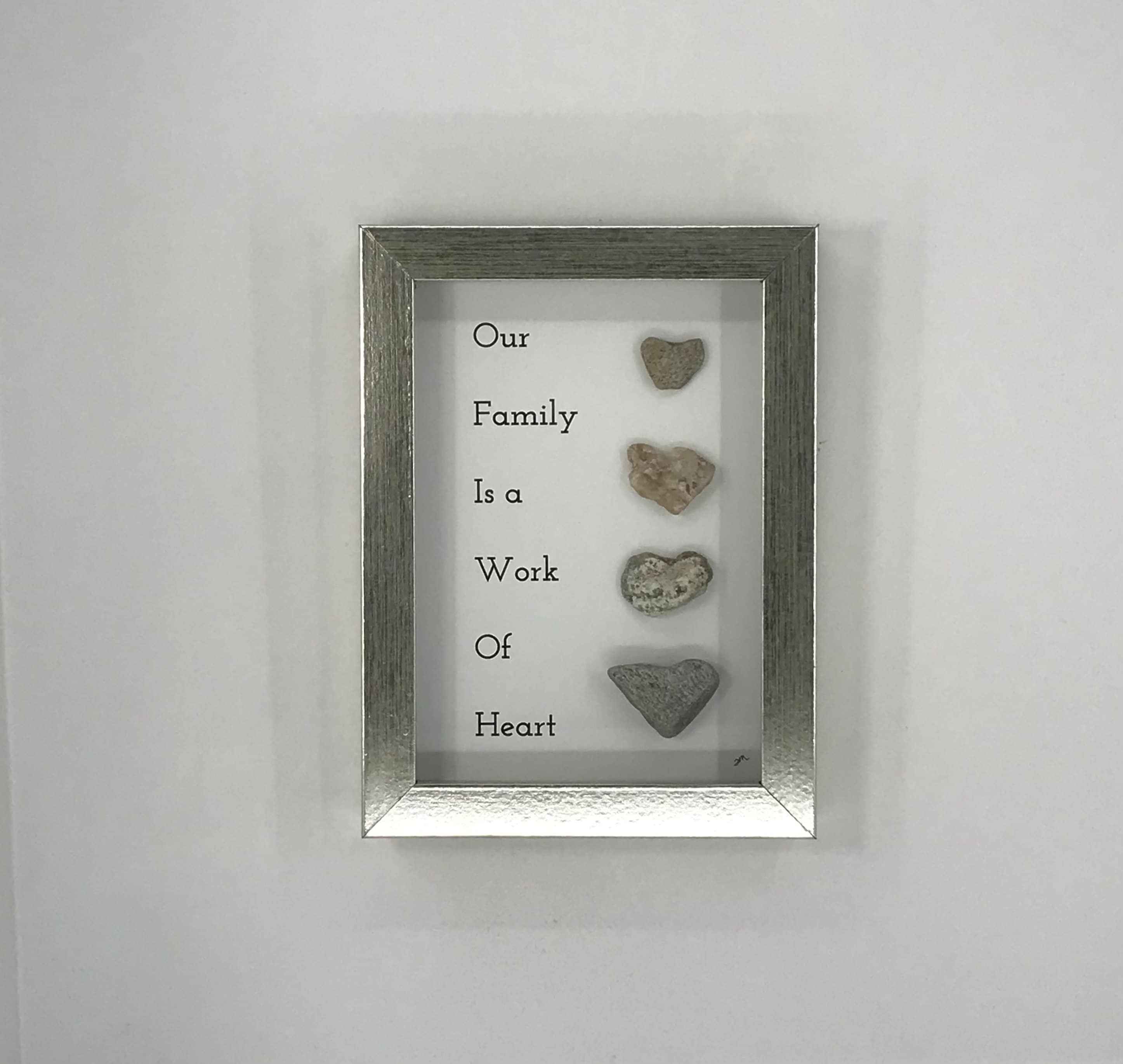 Heart Shaped Wall Art "our Family is a Work of Heart" - Etsy
