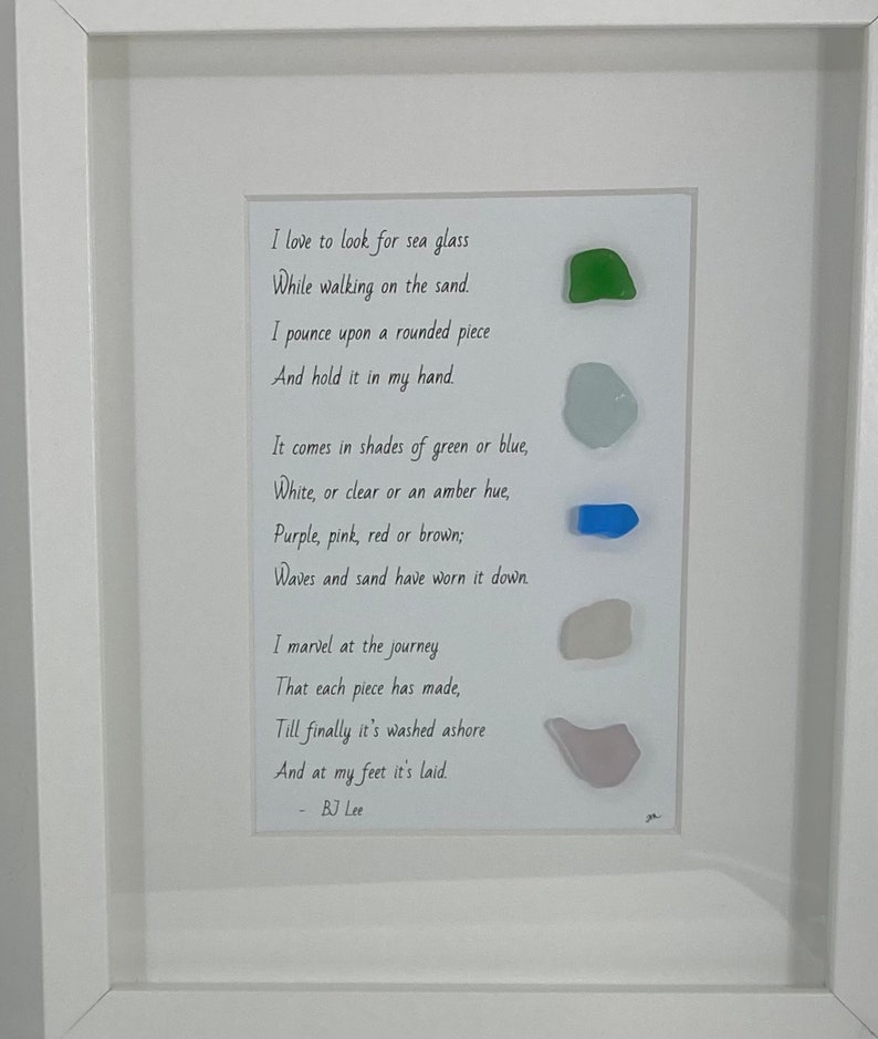 Sea Glass Poem / Art i Love to Look for Sea Glass - Etsy