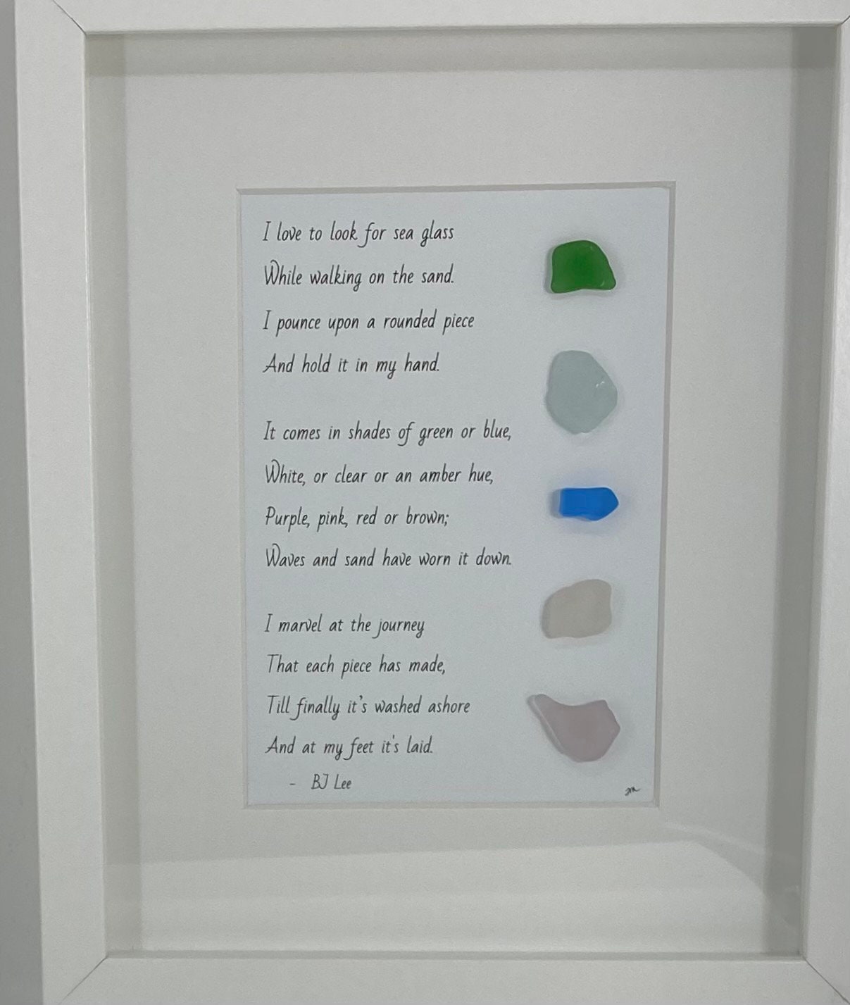 Sea Glass Poem / Art i Love to Look for Sea Glass - Etsy