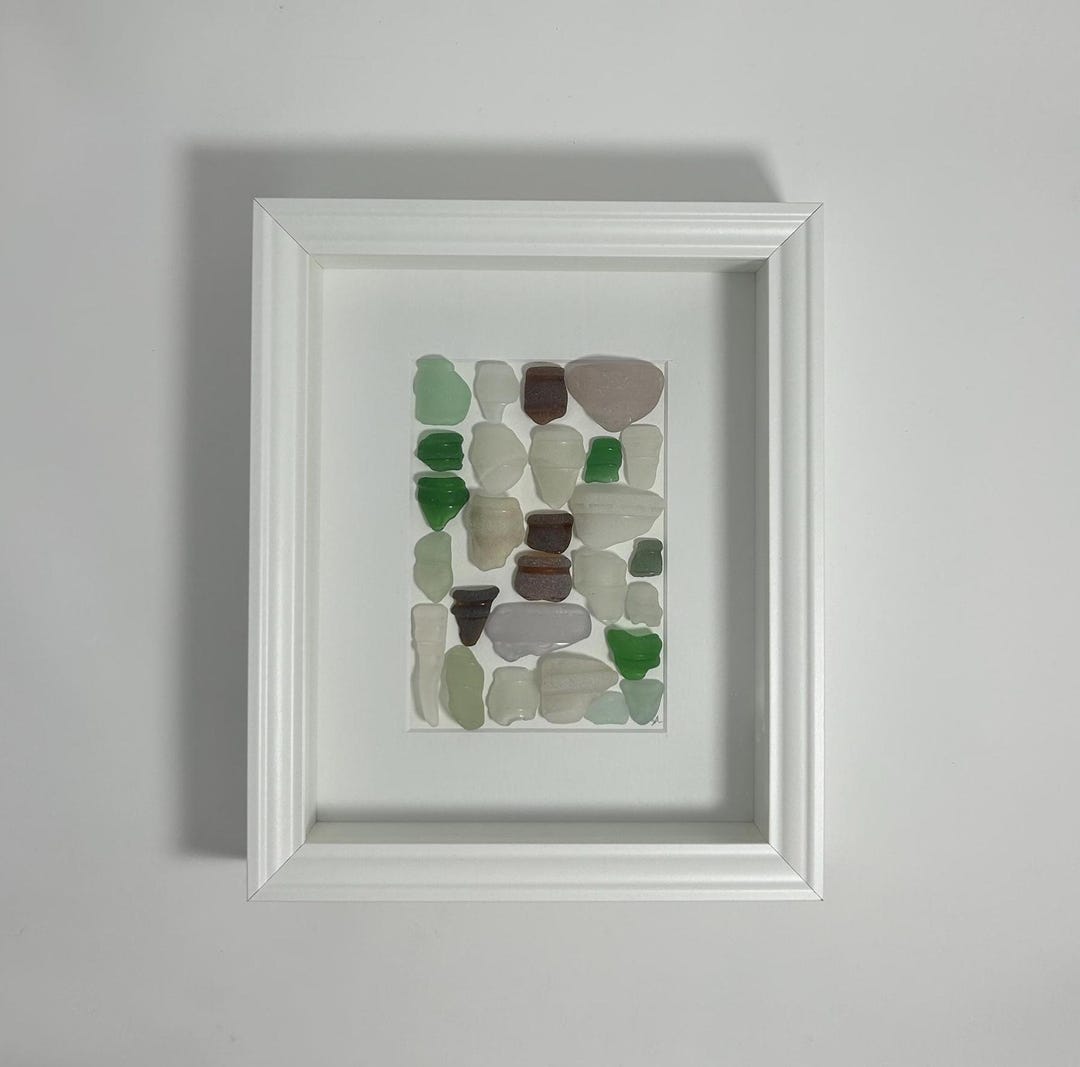 Sea Glass Bottle Top Collage - Etsy