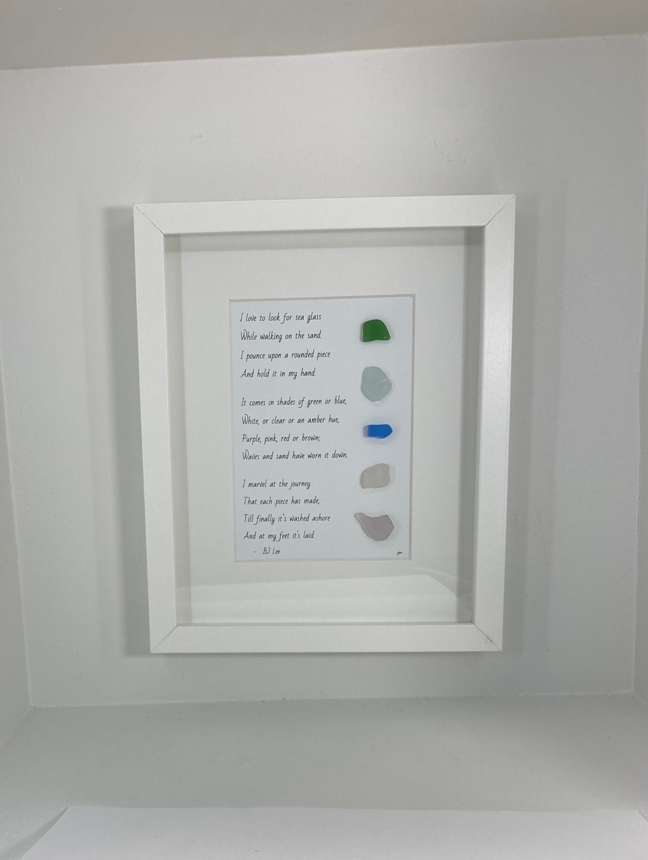 Sea Glass Poem / Art i Love to Look for Sea Glass - Etsy