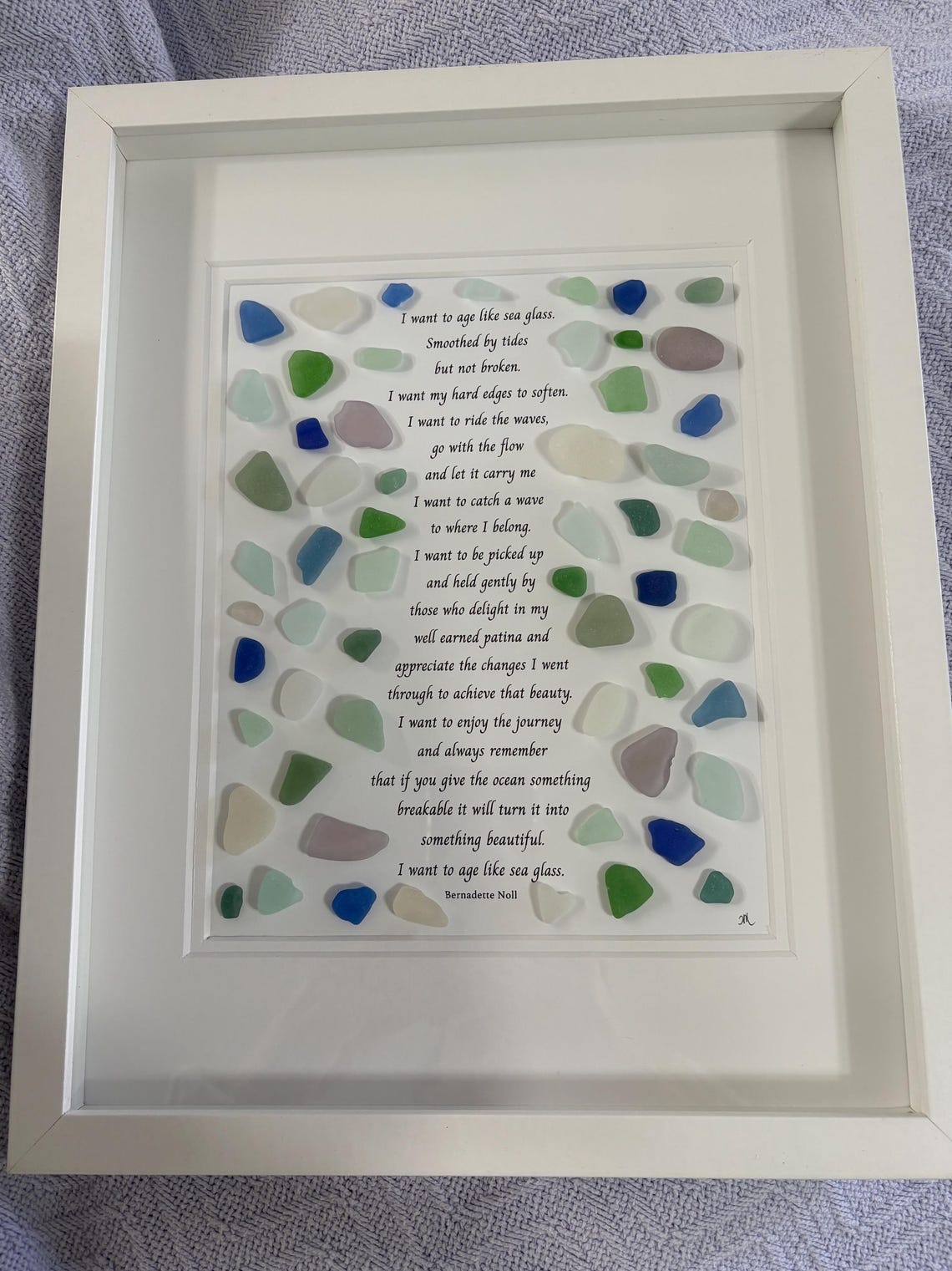 11x14 Sea Glass Poem Art, "i Want to Age Like Sea Glass ...